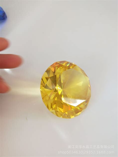 水晶钻石装饰玻璃钻石摆件透明彩色钻石工艺品水晶宝石商务送礼 阿里巴巴