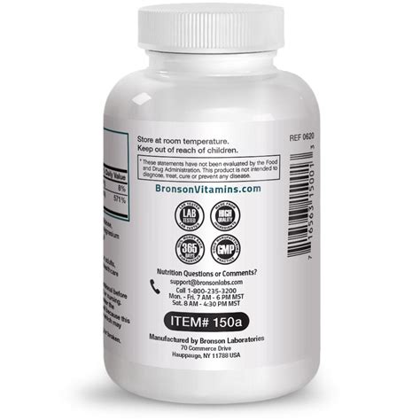 Chromium Picolinate 200 Mcg Vitamins And Supplements Bronson Vitamins Bronsonlabs