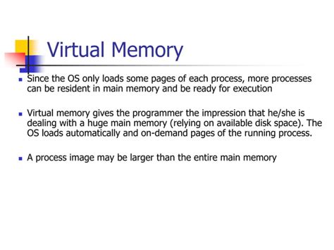 Virtual Memory Operating System Notesppt