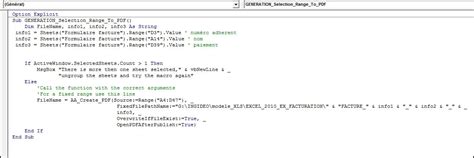 Excel Comment générer un pdf dune plage de cellule Excel en VBA en moins de min