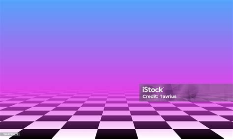 흑백 체크 무늬 바닥 증기파 미학 파스텔 색상의 레트로 벡터 패턴 체스 보드 빈티지 스타일입니다 바둑판 바닥이 있는 초현실적인