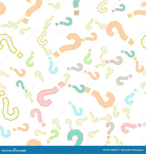 Quiz Seamless Pattern Question Marks Doubt Faq Stock Vector Illustration Of Repeat Endless