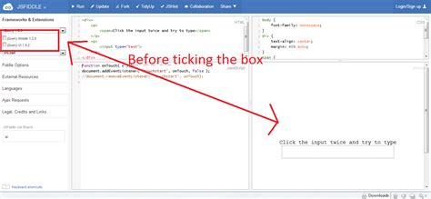 Javascript Cant Type Into Html Input Fields On Ios After Clicking