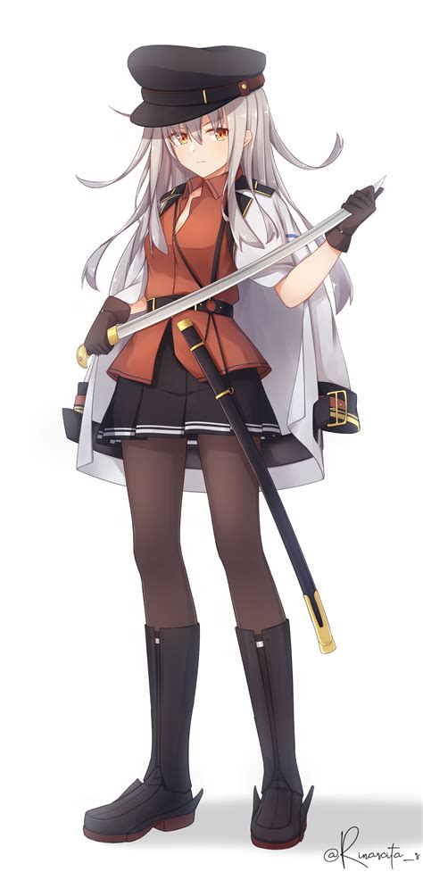배경 화면 애니메이션 소녀들 간타이 컬렉션 Gangut Kancolle 긴 머리 흰 머리카락 삽화 디지털 아트 팬 아트 1501x3096