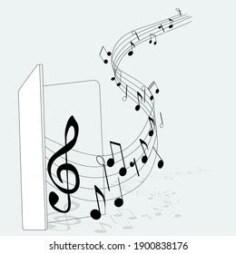 Abstract Black Music Notes On Line Stock Vector Royalty Free 1900838176 Shutterstock