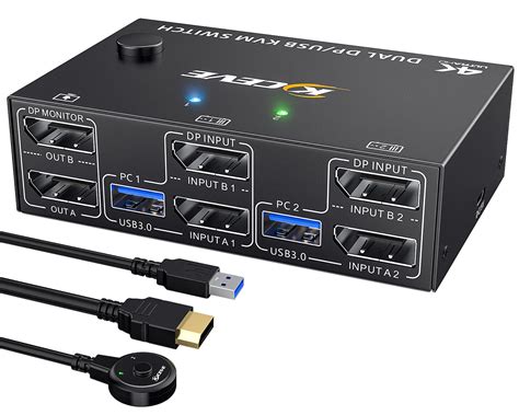 Mua 8K USB 3 0 Displayport KVM Switch 2 Monitors 2 Computers 8K 30Hz 4K 144Hz MLEEDA Dual