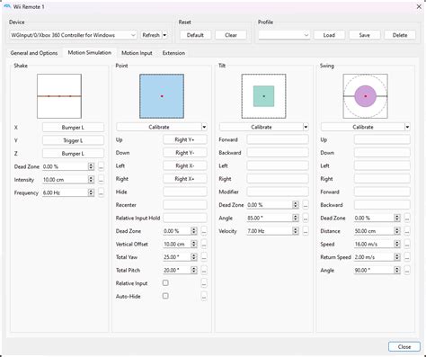 Emulated Wii Remote Only Moving To The Left Or Right Tried Looking For