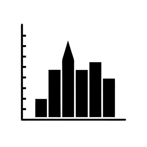 Premium Vector A Histogram Vector With Black Color Vector Silhouette