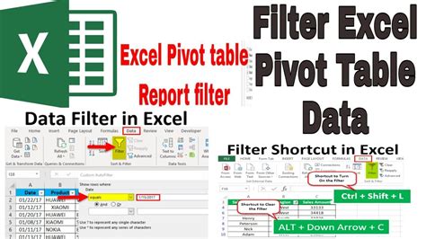 How To Filter An Excel Pivot Table Data Youtube