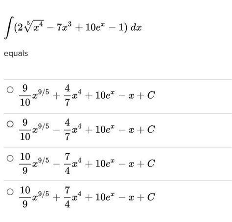 Solved The Arbitrary Constant Of Integration Is Added At The 1 Answer Transtutors