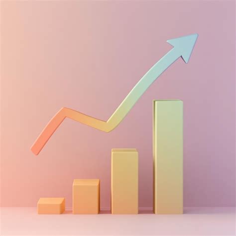 A Colorful Arrow Pointing Up At A Graph That Says Arrow Premium Ai