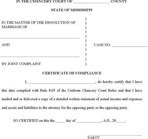 Free Printable No Fault Divorce Forms Mississippi Printable Forms