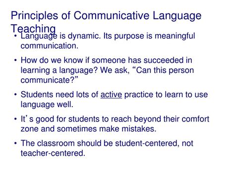 Ppt Principles Of Communicative Language Teaching Powerpoint Presentation Id 3408723