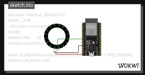 Neopixel Wokwi Esp32 Stm32 Arduino Simulator