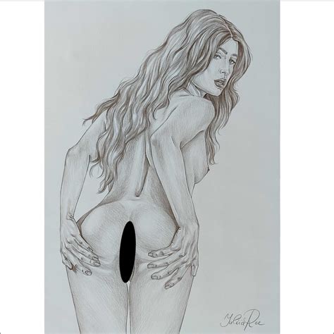 Erotic Art Romantic Sex Scene Original Colored Pencil Drawing Erotic Nude Gift Idea NOT A PRINT