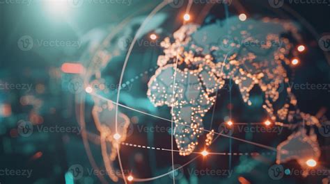 Ai Generated Network Of Interconnected Cities And Landmarks Around The