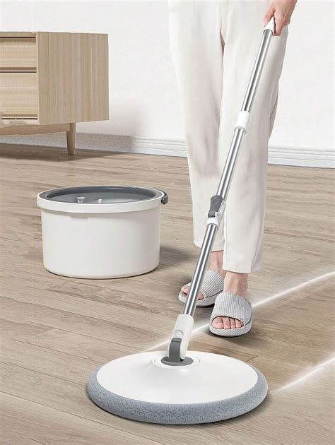 1pc3pcs Self Cleaning Slouchy Mop With Bucket Hands Free Home Floor Cleaning Mop With Rotating