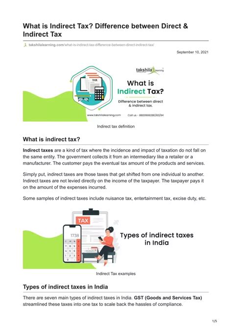 PPT Indirect Tax Difference Between Direct Indirect Tax CA Final Notes PowerPoint