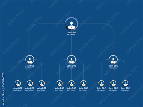 Multi Level Business Management Structure Business Hierarchy Infographic With Round Elements On