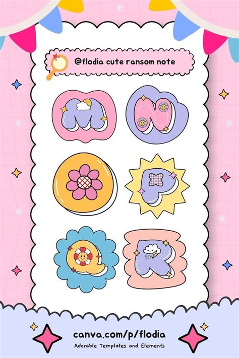 Cute Ransom Note Letters Canva Elements Keyword Element Canvas