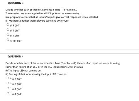 Solved Decide Whether Each Of These Statements Is True T Chegg