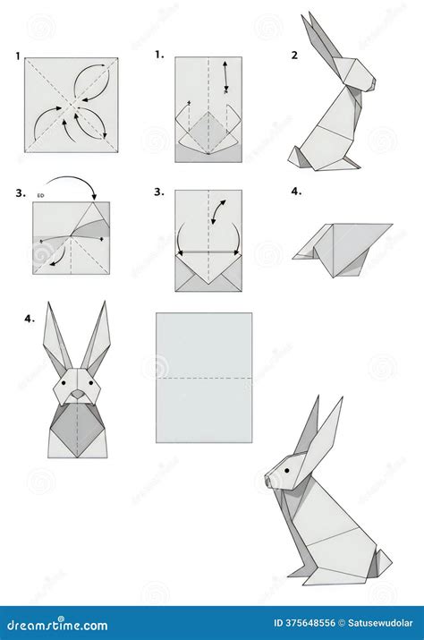 How To Fold A Origami Rabbit Origami Bunny Face