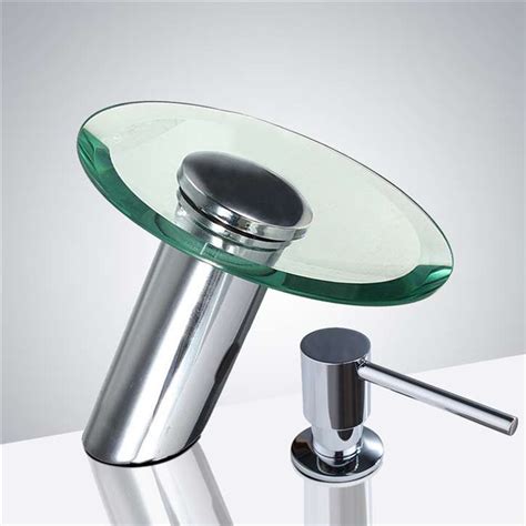 Fontana Chrome Commercial Waterfall Automatic Deck Mount Motion