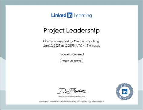 Mirza Ammar Baig On Linkedin Linkedinlearning Certificationachievement
