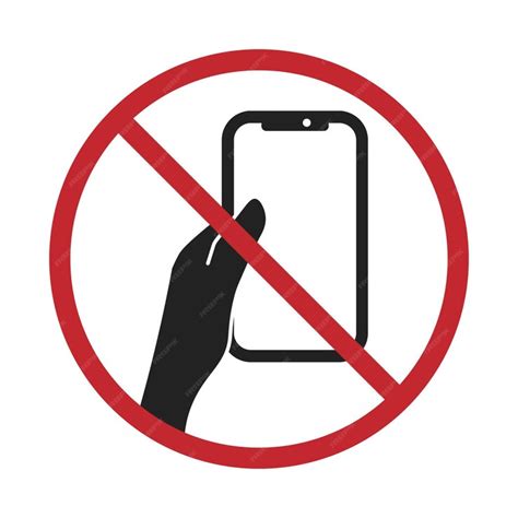 Signo Redondo Aislado De No Usar Teléfono Celular El Teléfono Celular