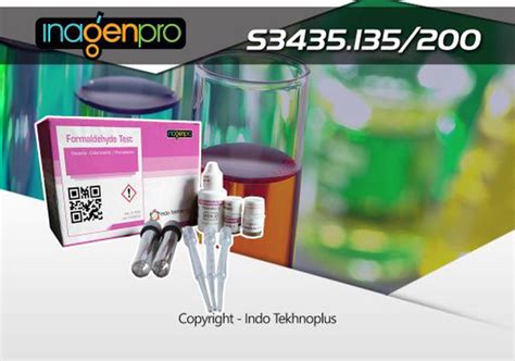 Test Kit Formalin Formaldehyde Test Kit 0 2 Mg L 200 Test Inagenpro