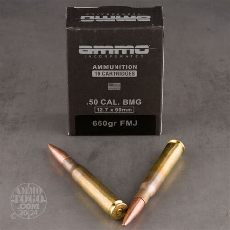 50 Bmg Ammunition For Sale Ammo Incorporated 660 Grain Full Metal