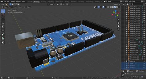 3d arduino mega ic turbosquid 1518634