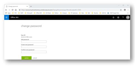 Change Your Password In Microsoft Office 365 CIIS Knowledgebase