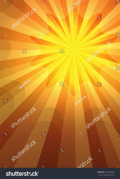 Summer Background Broun Yellow Rays Summer Stock Illustration 322566608