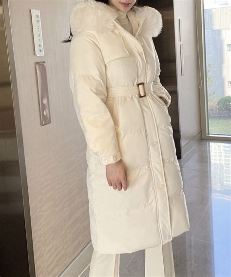 주문폭주 고급스런 오리털 벨트 후드 퍼 롱패딩 점퍼