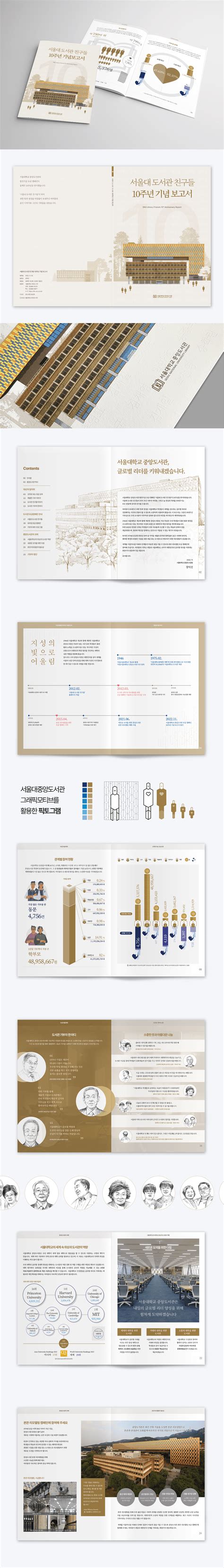 서울대 도서관 친구들 10주년 기념 보고서 On Behance