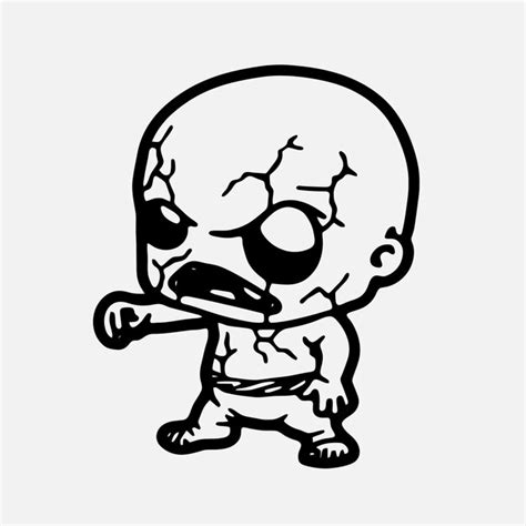 Premium Vector Line Art Chibi Zombies