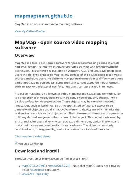 mapmap open source video mapping software mapmapteam
