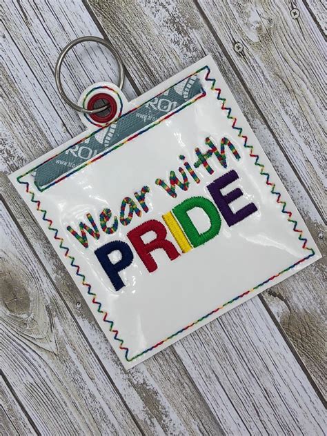 Wear With Pride Condom Case Snap Tab Eyelet Keyfob Pecker Pouch