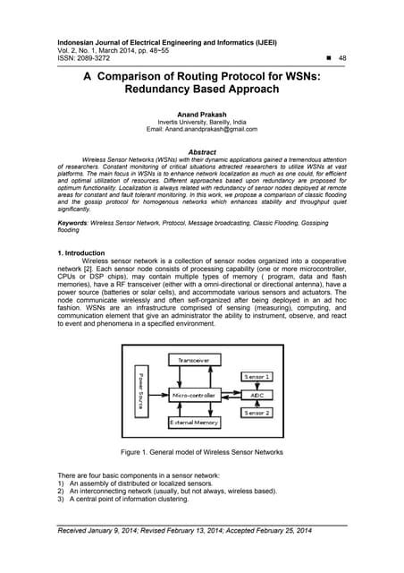 A Comparison Of Routing Protocol For Wsns Redundancy Based Approach A Comparison Of Routing