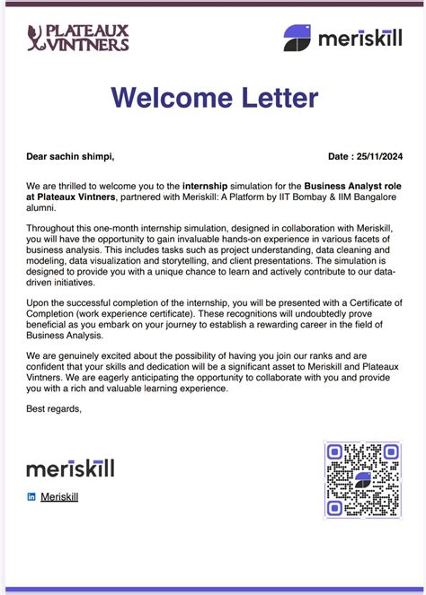 Sachin Shimpi On Linkedin Internship Businessanalysis