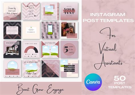 Virtual Assistant Instagram Post Pack Graphic By Design Templates By