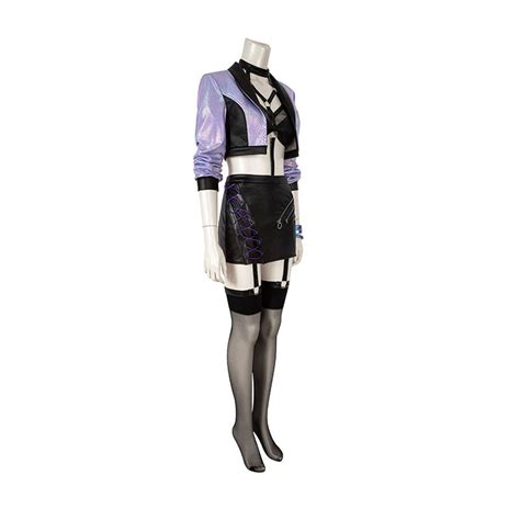 Kda Evelynn Cosplay League Of Legends Costume Purple Sexy Uniform Bra