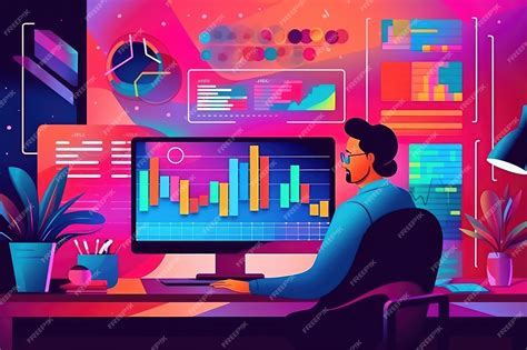 Premium Ai Image Using Computer For Analytics Data Management Online Documents And Metrics