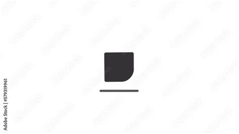Animated Square Jumping Loader Bouncing Shape Simple Black And White Loading Icon 4k Video