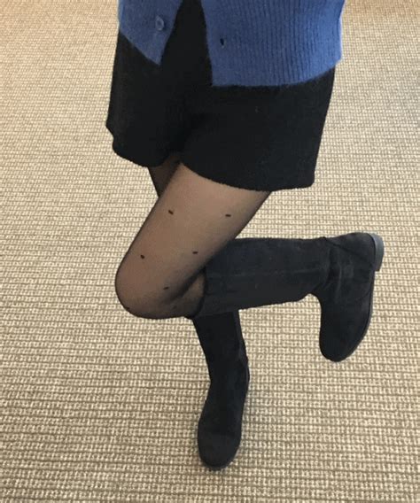 부담스럽지않은 미니도트스타킹 [스타킹 도트 포인트 캐주얼 데일리 코디추천] 에이블리