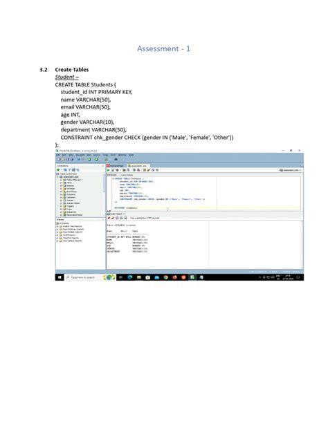 Tech Academy Oracle Sql Assessment 1 Pdf Information Retrieval Computer Data