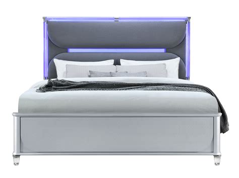 Lando Silver Bed By Global Furniture Furniturepick