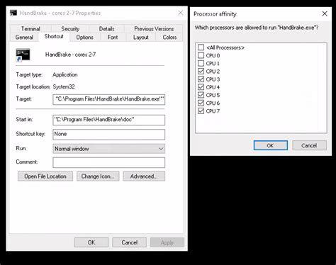 how to make handbrake use the cpu with less intensity stack overflow