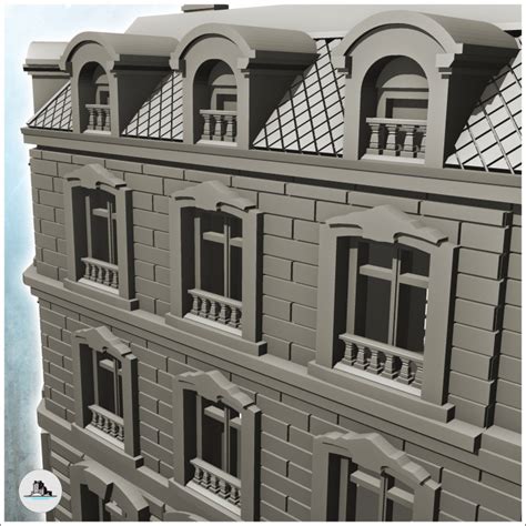 3d Printable Urban Block Building With Portal Intact Version 6